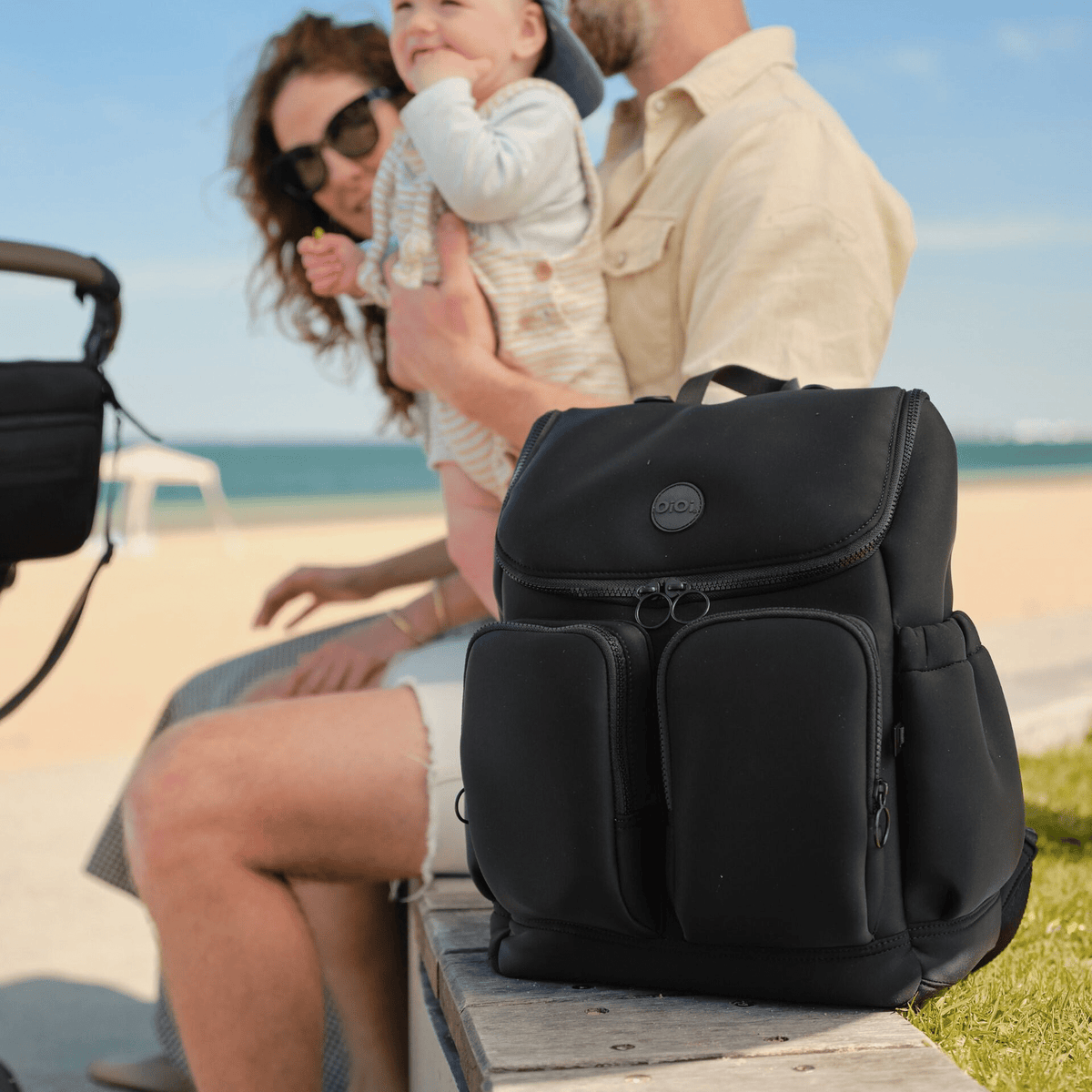 Shop Neoprene Nappy Bags, Backpacks & Pram Caddies - OiOi