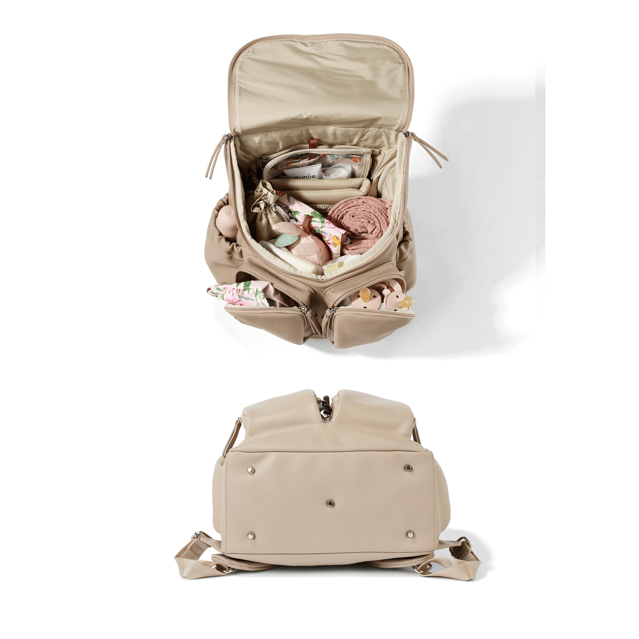 Oat Faux Leather Nappy Backpack — OiOi