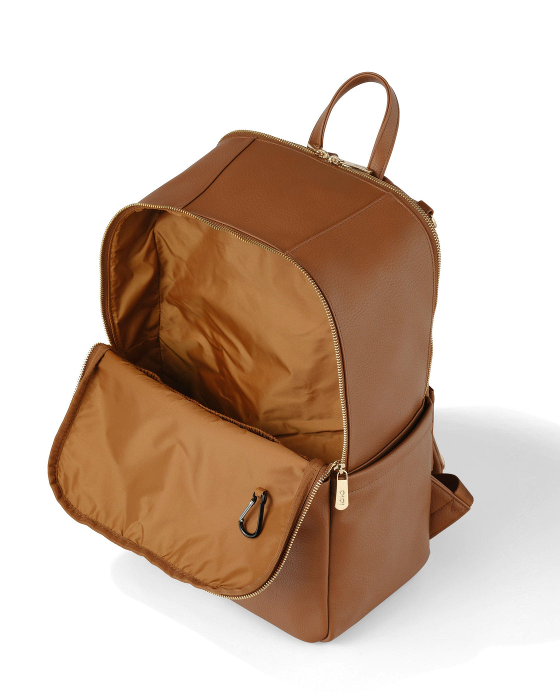 Multitasker Nappy Backpack in Chestnut Brown Vegan Leather — OiOi