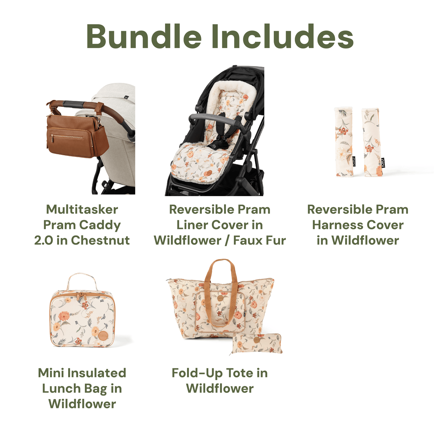 Pram Makeover Bundle - Chestnut & Wildflower — OiOi