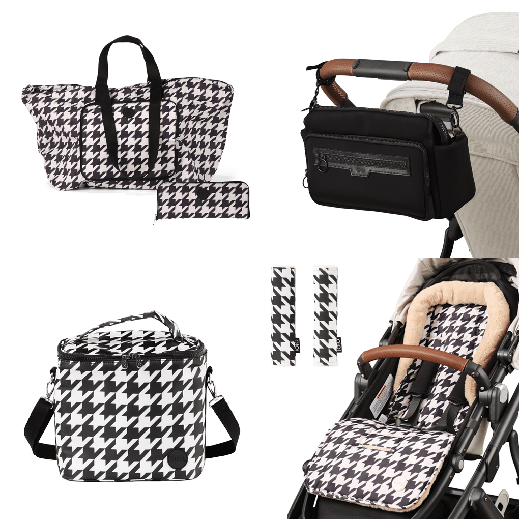 Pram Makeover Bundle | Unisex Pram Accessories in Black & Houndstooth ...