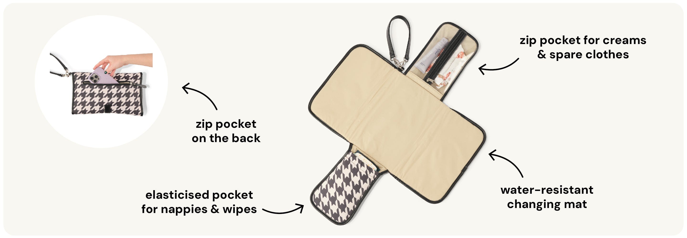 Unisex Portable Baby Change Mat in Diamond Quilt — OiOi