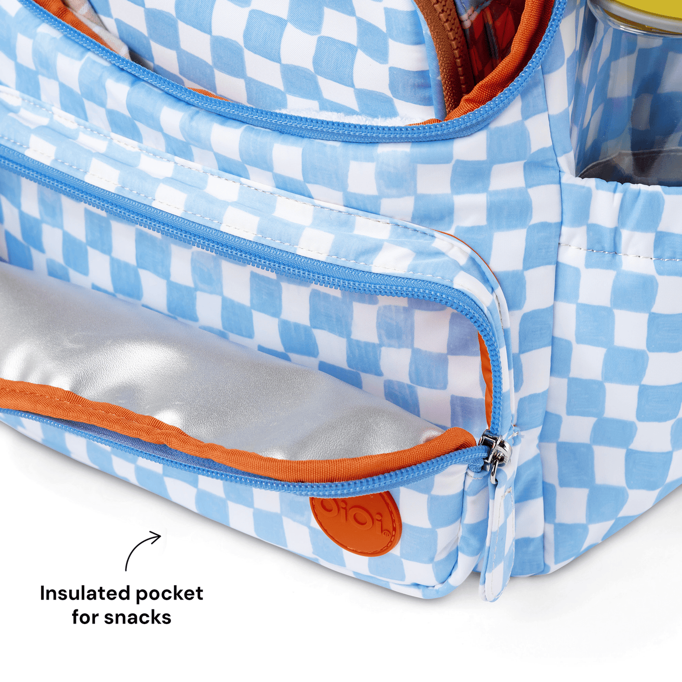 Signature Kids Backpack - Blue Check| OiOi Kinder Bag