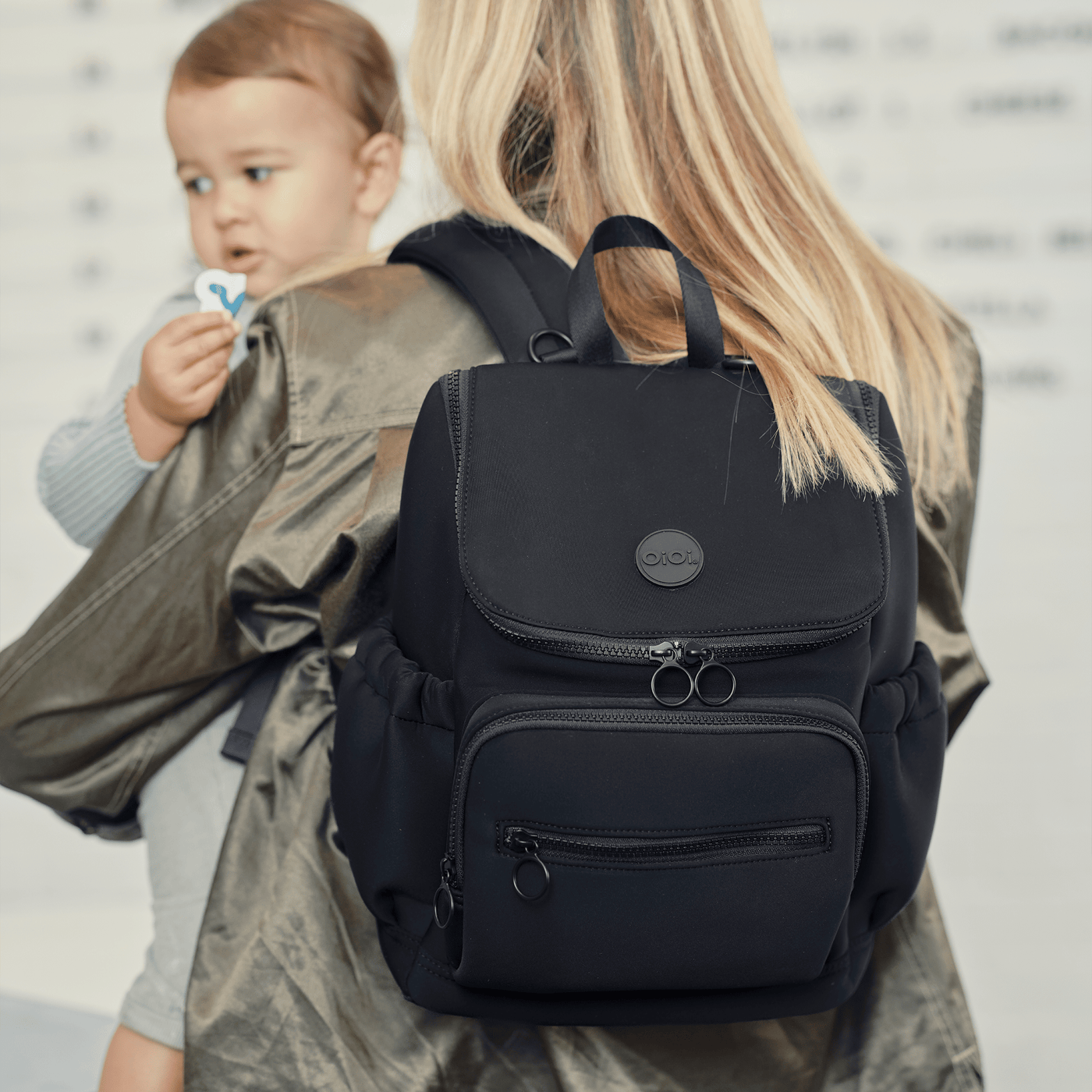 Mini Signature Backpack - Black Neoprene — OiOi