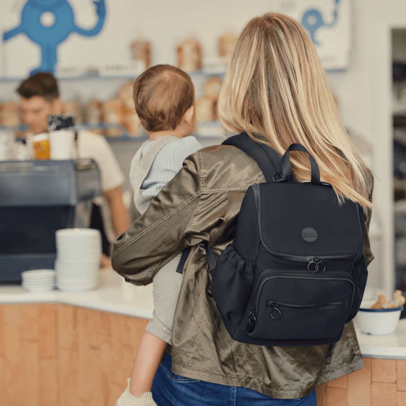 Mini Signature Backpack - Black Neoprene — OiOi
