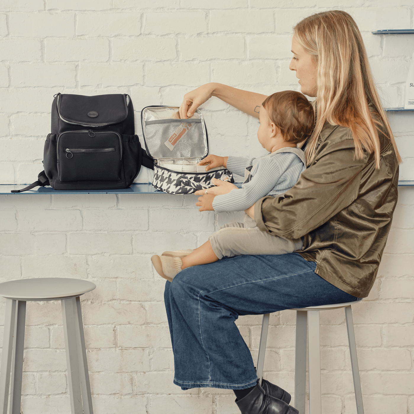 Mini Signature Backpack - Black Neoprene — OiOi