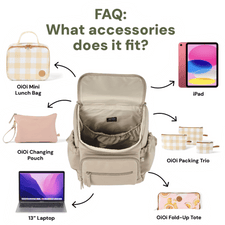 Mini Signature Backpack - Oat Vegan Leather — OiOi