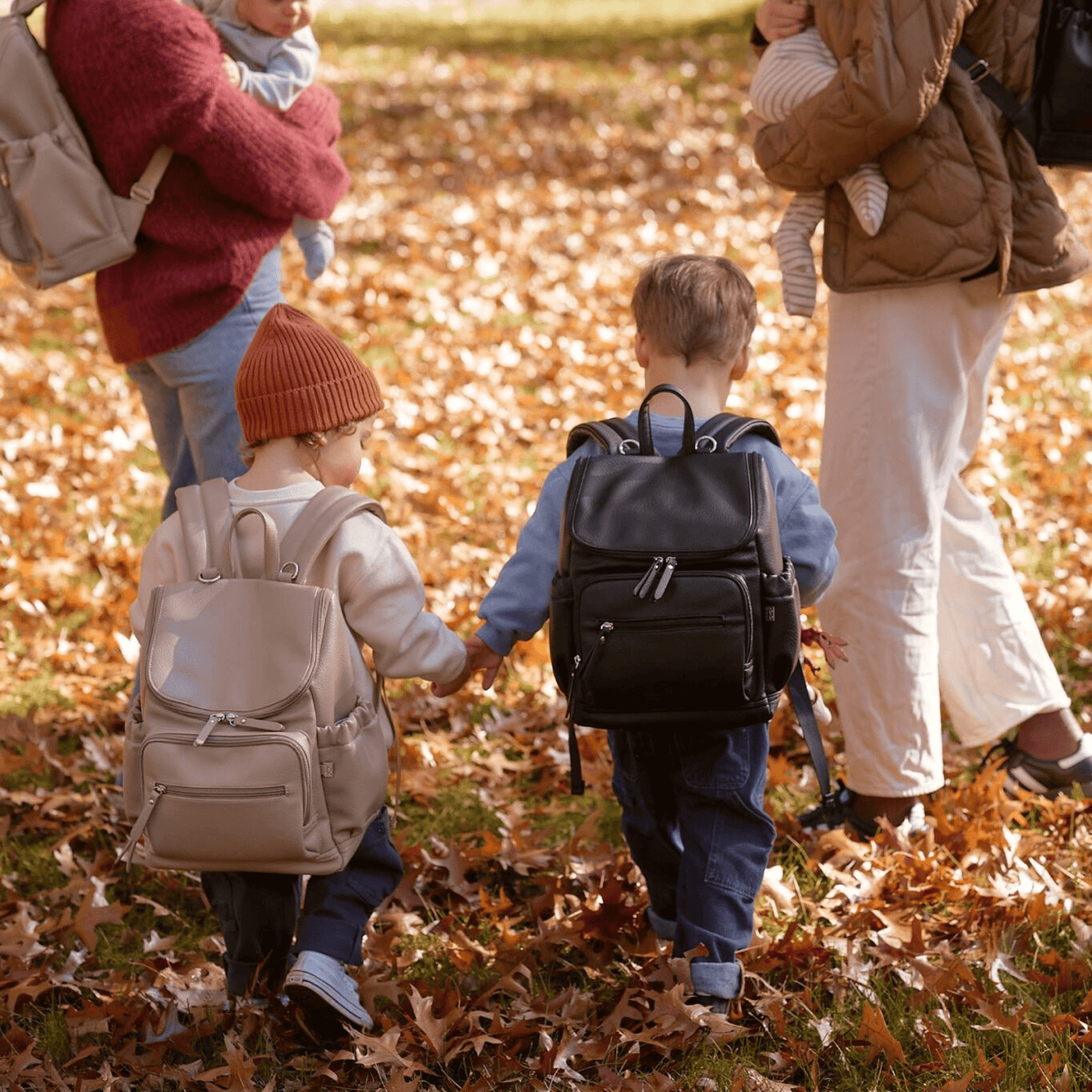 Mini Signature Backpack - Black Vegan Leather — OiOi