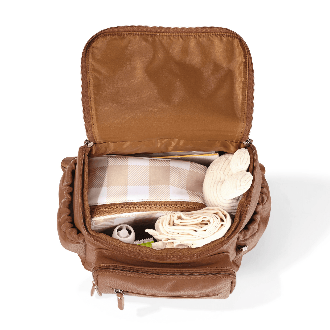 Mini Signature Backpack - Chestnut Brown Vegan Leather — OiOi