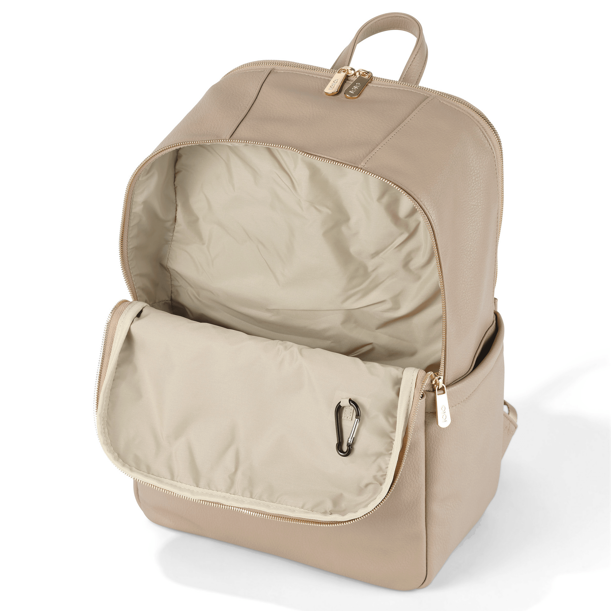 Oat Multitasker Nappy Backpack by OiOi | Beige Backpack for 2 Kids