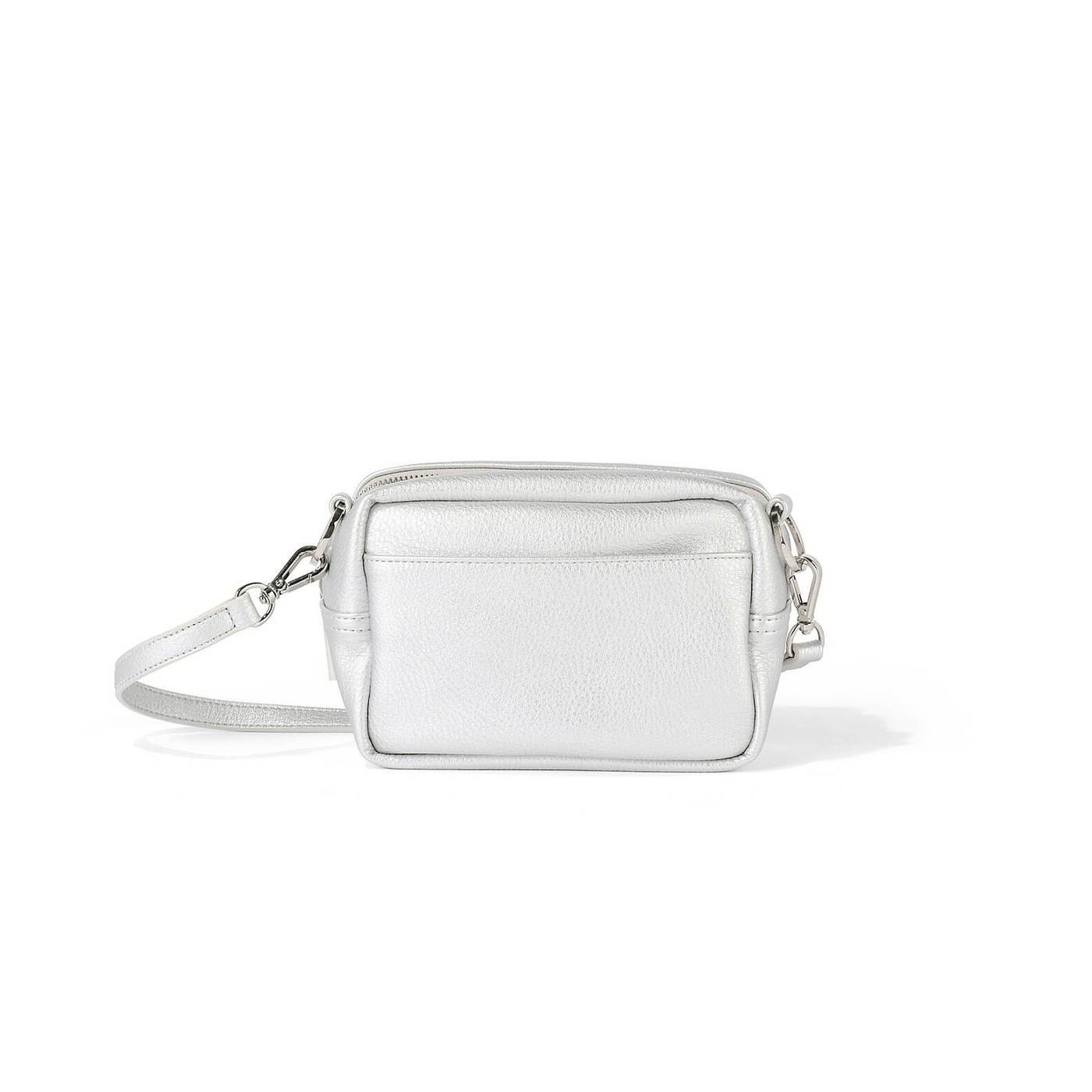 Silver Cross-Body Bag Vegan Leather — OiOi