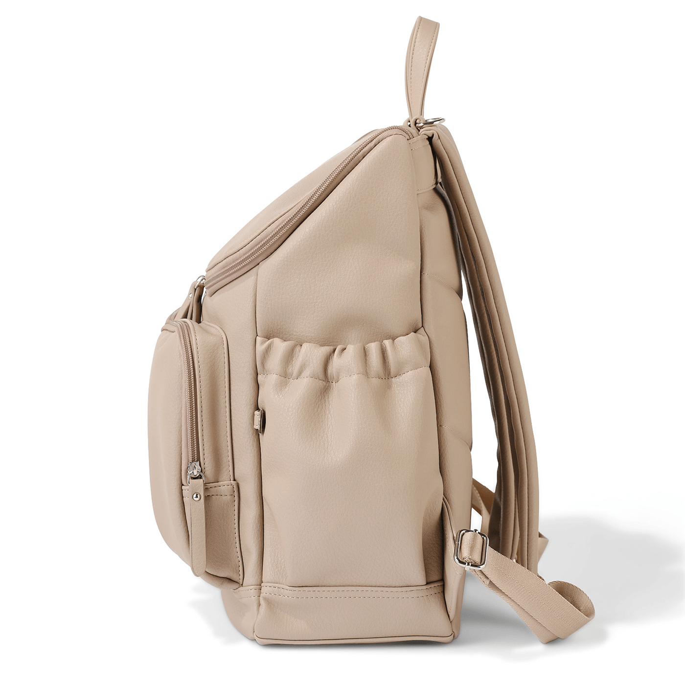 Oat Faux Leather Nappy Backpack — OiOi