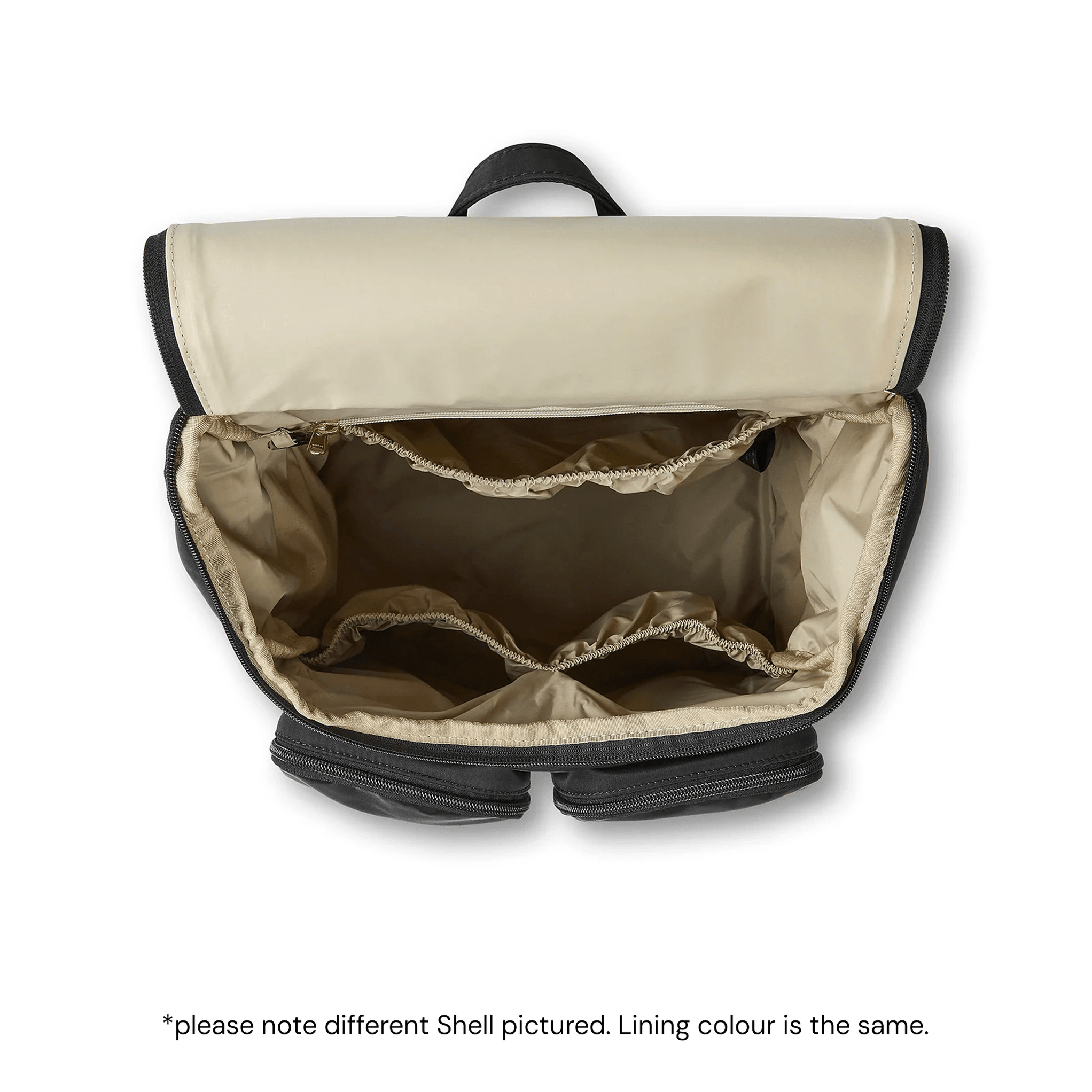 Tan Faux Leather Nappy Backpack — OiOi