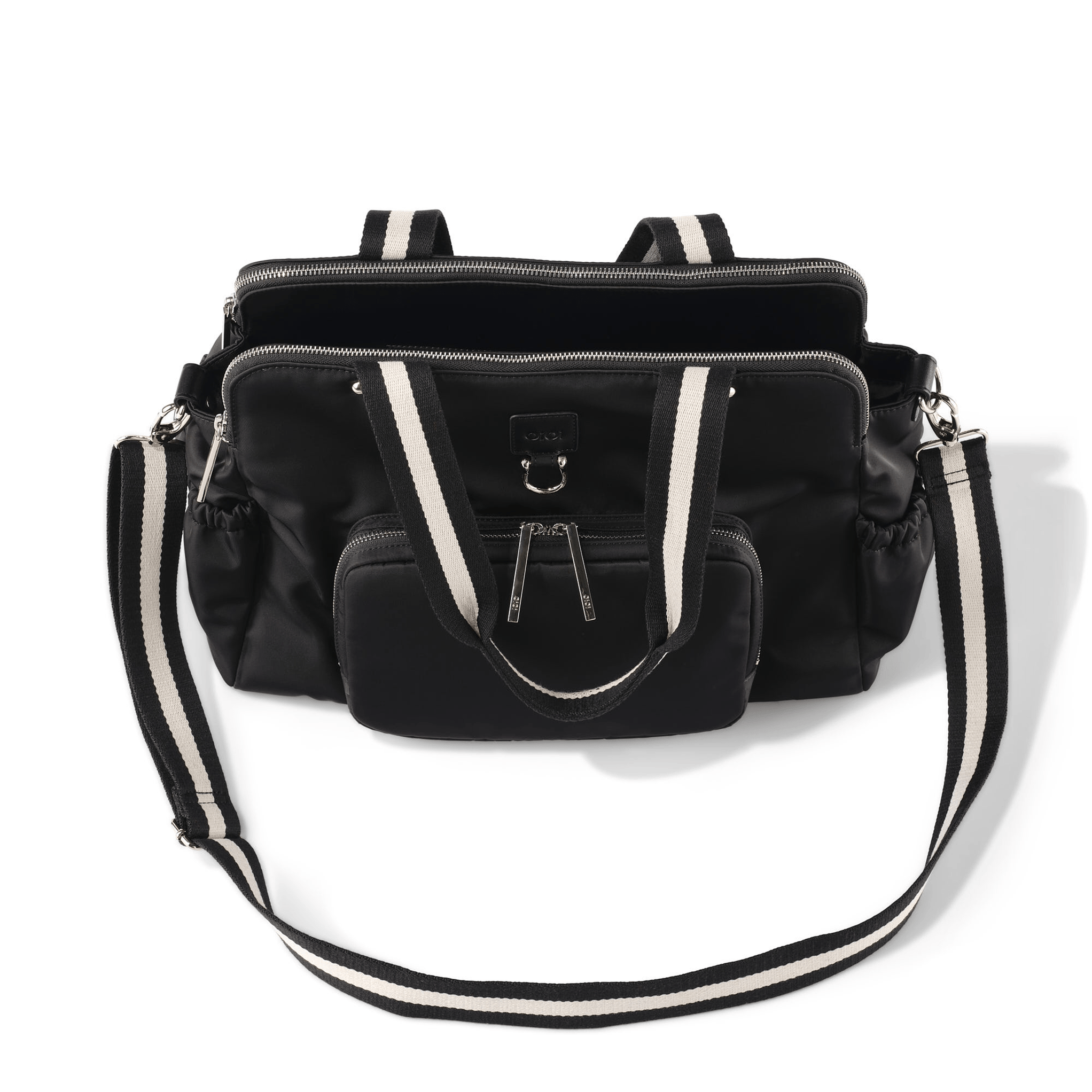 Triple Tote Nappy Bag - Black Nylon — OiOi